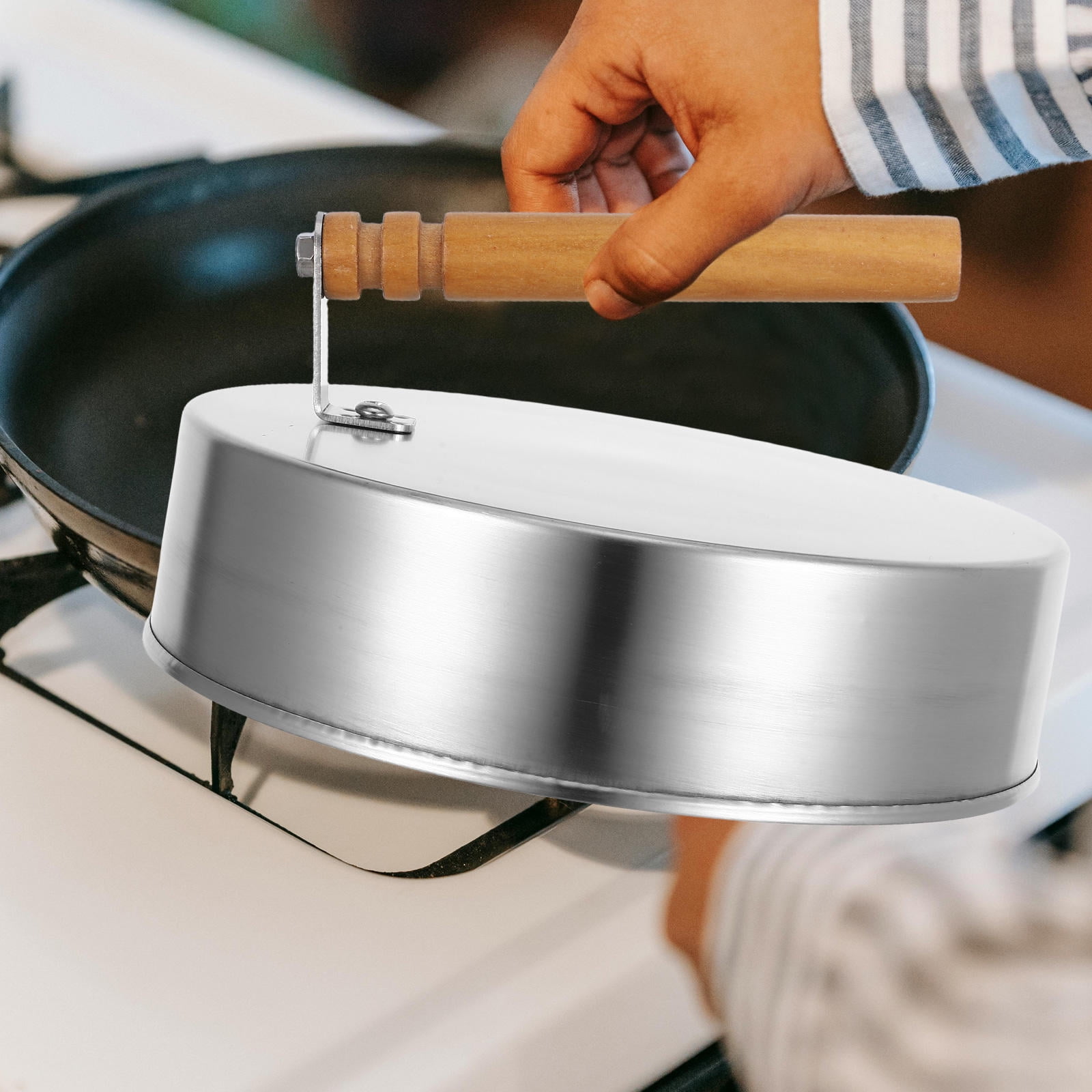 Worgeous Stainless Steel Cheese Melting Dome Lid with Handle 1 Piece ...