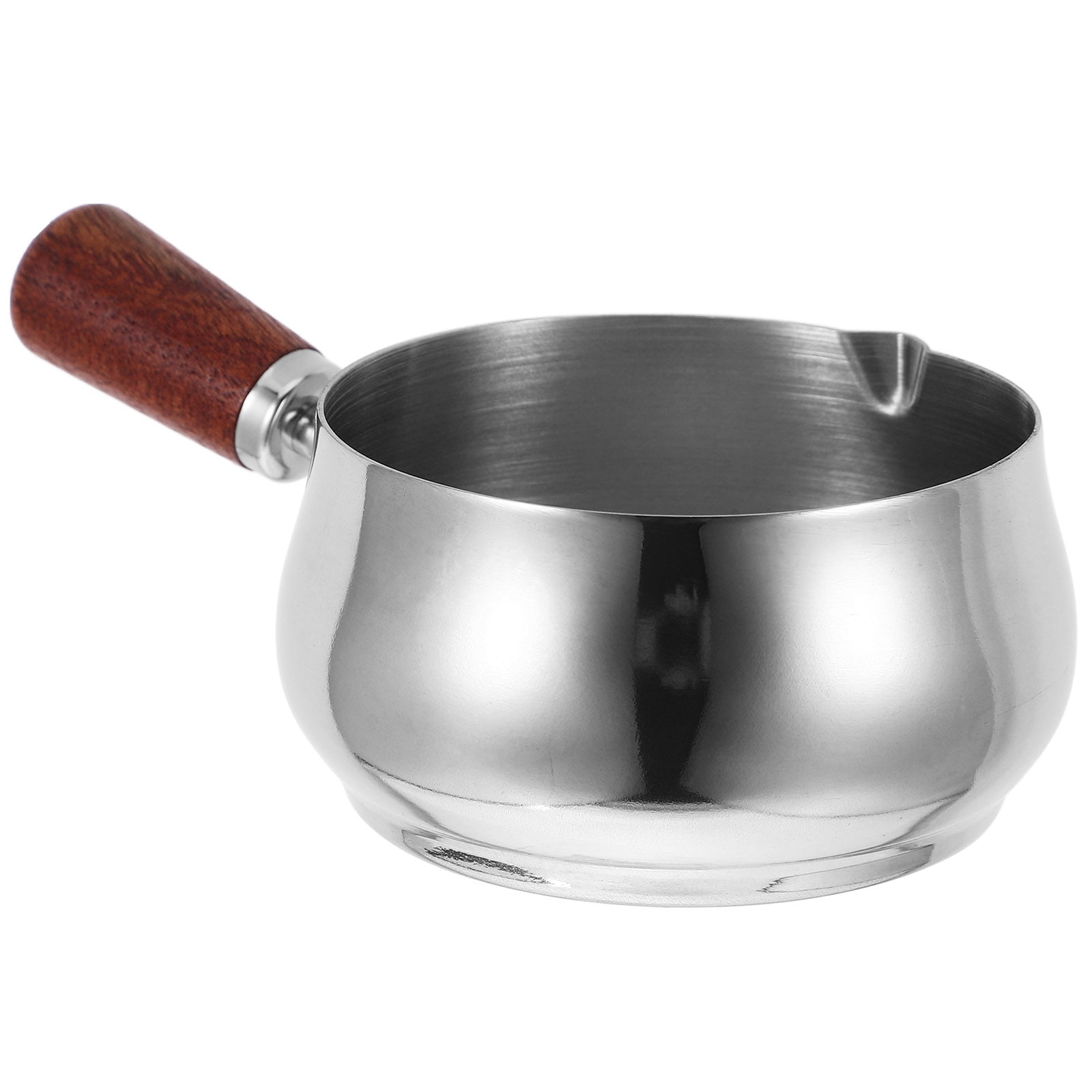Worgeous Stainless Steel Condiment Cup with Wooden Handle Individual ...