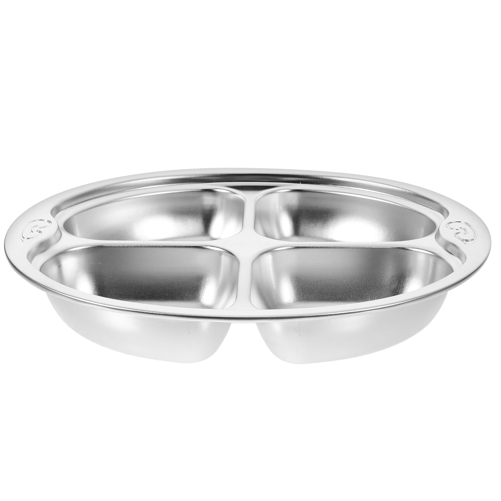 Worgeous Stainless Steel Divided Plates 4 Sections Baby Plates ...