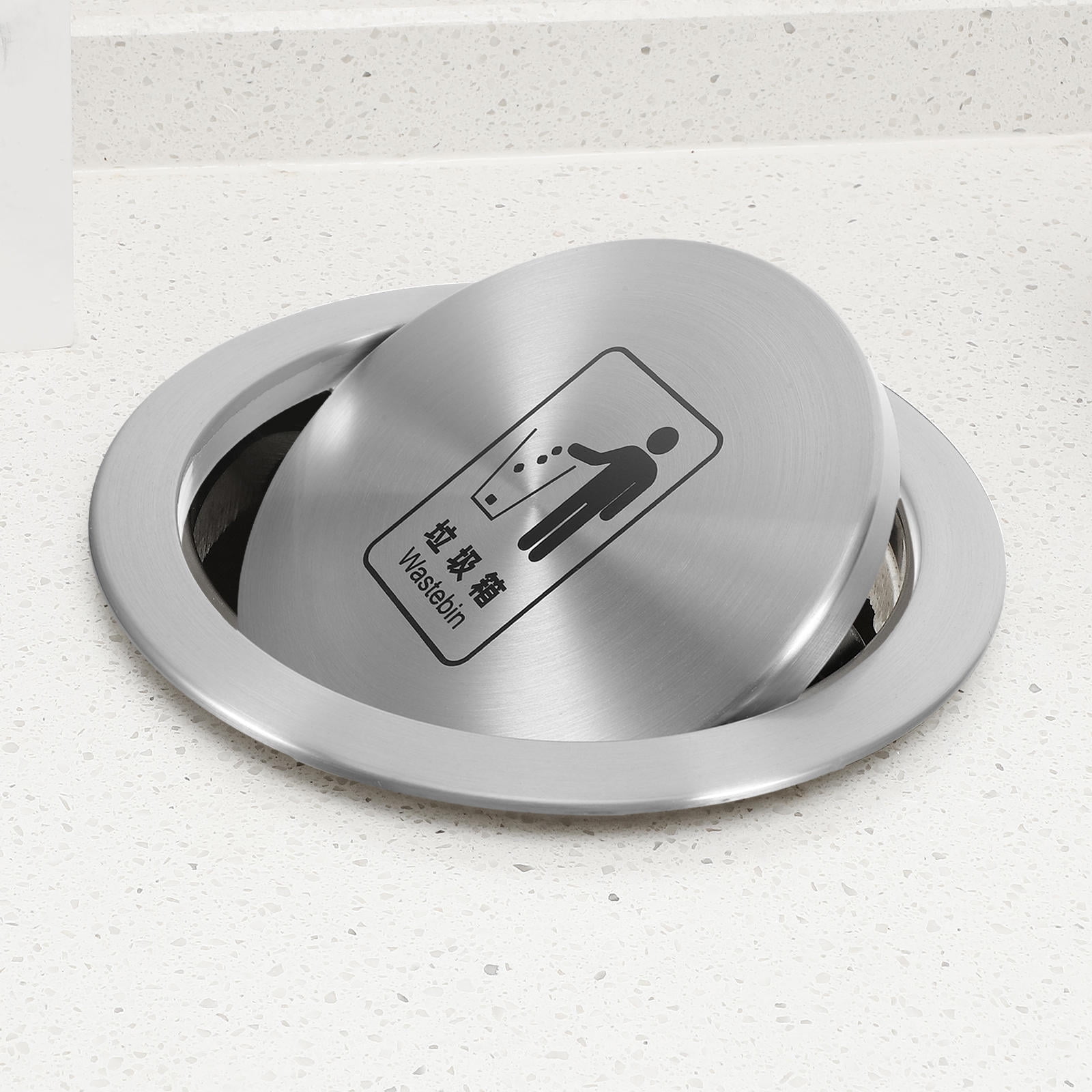 Worgeous Stainless Steel Embedded Trash Chute Lid For Kitchen And ...