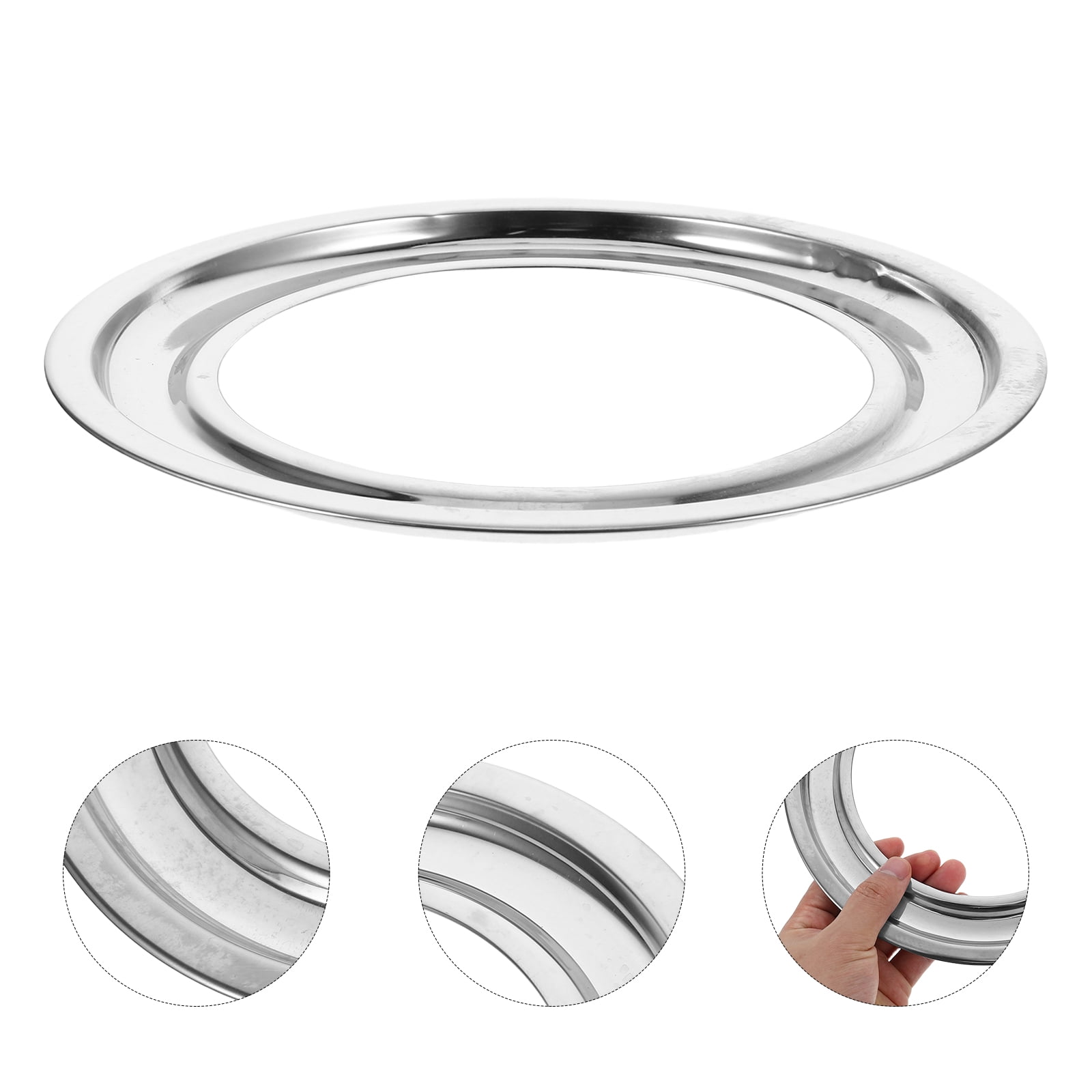 Worgeous Stainless Steel Gas Stove Drip Tray Replacement Round Range ...