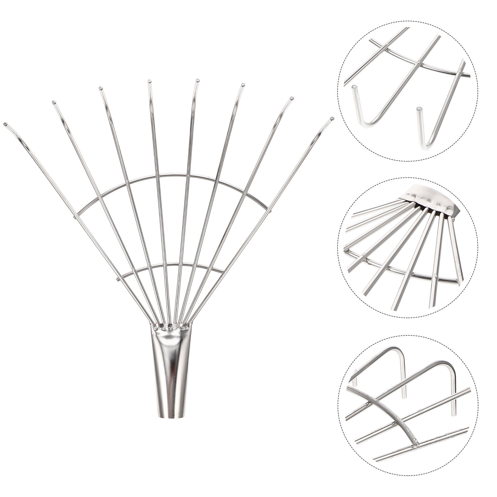Worgeous Stainless Steel Grass Rake for Leaves Garden Rakes Heavy Duty ...