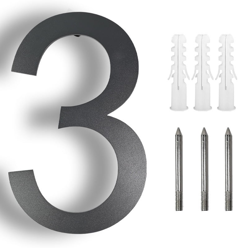 Worgeous Stainless Steel Numbers For House Outside 10 Inch House ...