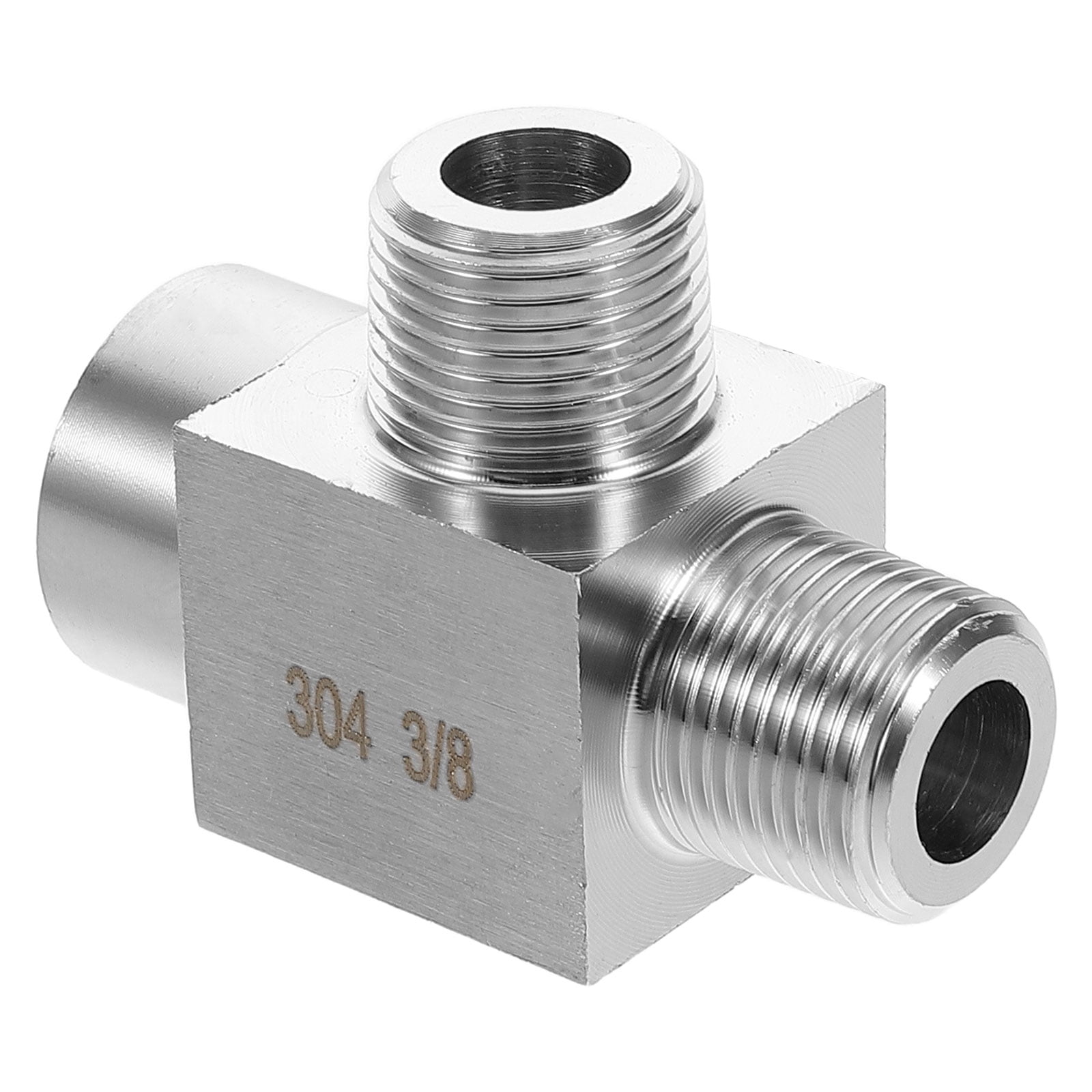 Worgeous Stainless Steel Pipe Fittings Heavy Duty Tee Connectors 3 Way Pipe Adapters 3/8" NPT ...