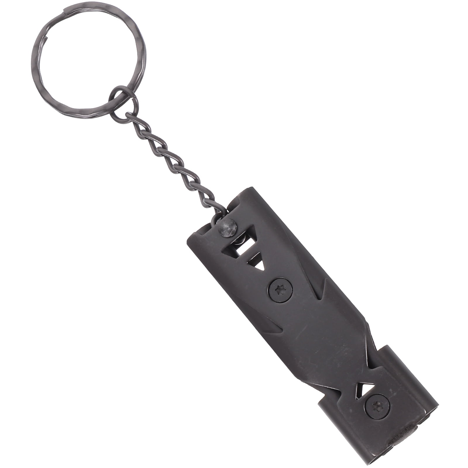 Worgeous Stainless Steel Whistle Dual Tubes Whistle with Keychain ...