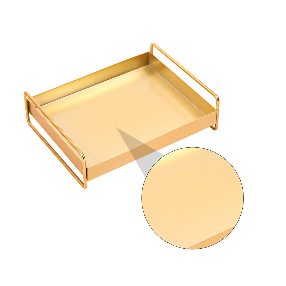 Worgeous Storage Tray Jewelry Rack Trays for Coffee Table Gold Golden ...