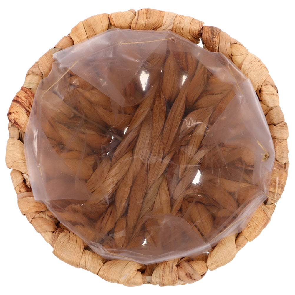 Worgeous Straw Woven Basket For Flowers Waterproof Liner Basket ...