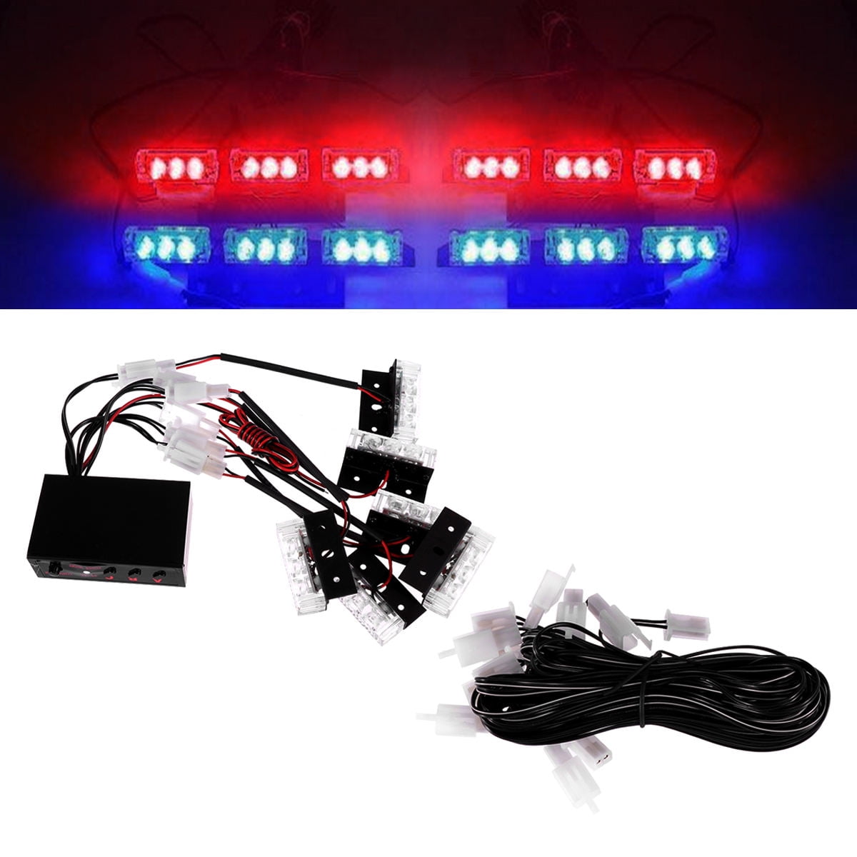 Worgeous Strobe Flash Warning Light for Car Emergency Use with 18 LED ...