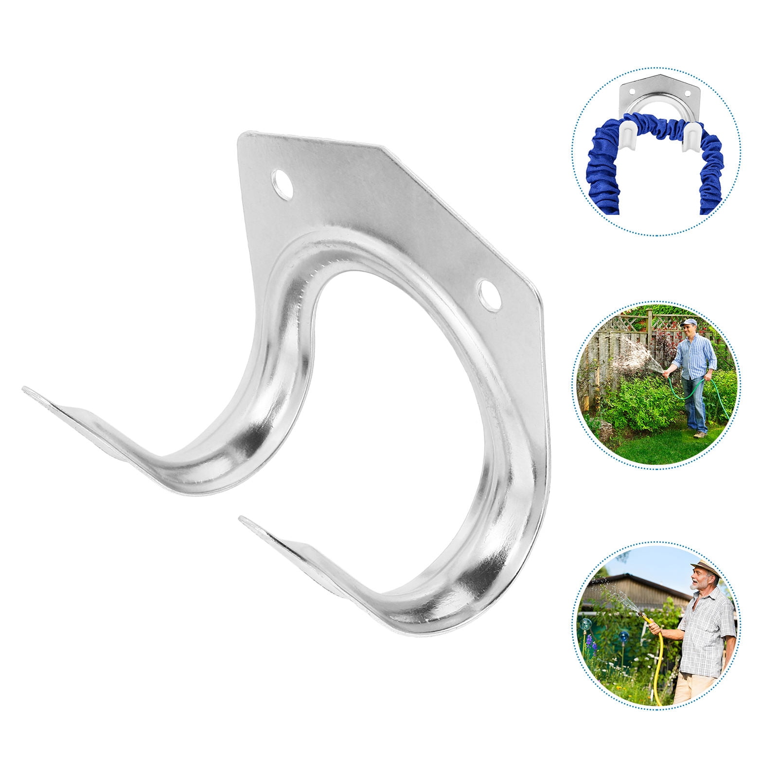 Worgeous Sturdy Silver Iron Wall Hanging Double Hooks for Water Rack ...