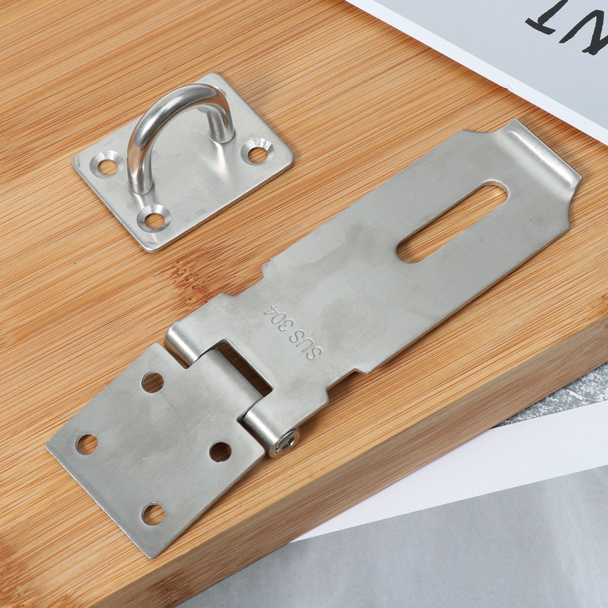 Worgeous Sturdy Stainless Steel Padlock Hasp and Staple for Gates Sheds ...