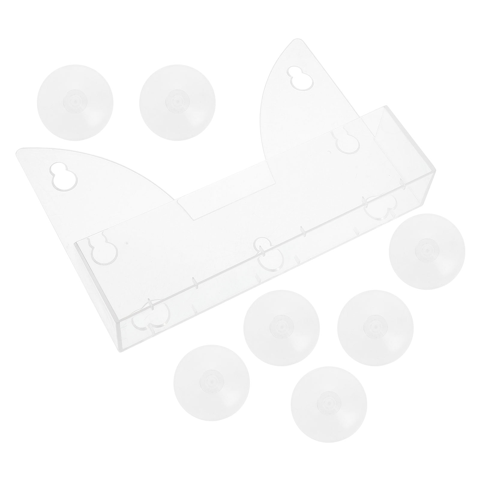 Worgeous Suction Cup Shelves Containers Hollow Solid Balm Booth Display ...