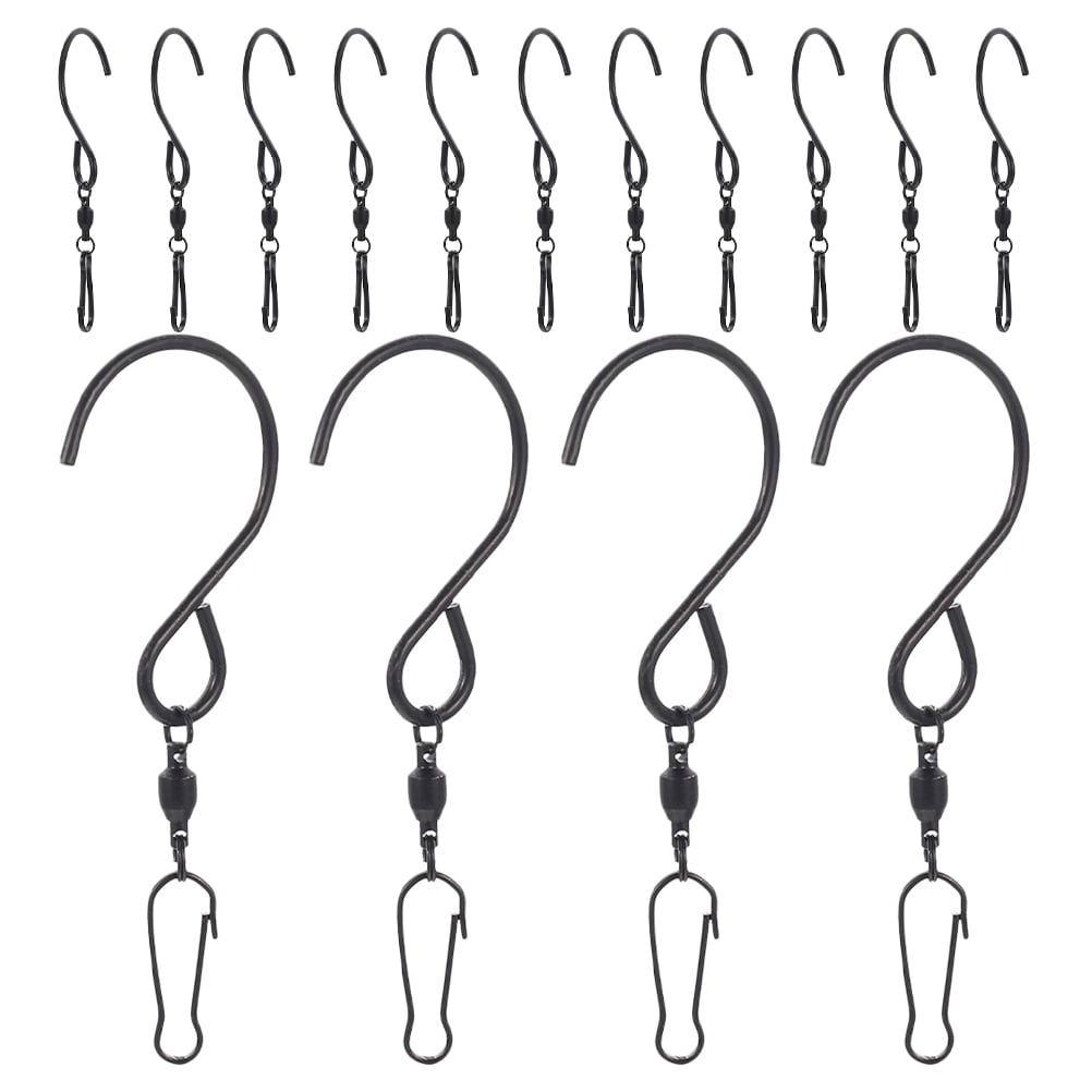 Worgeous Swivel Hooks Clips 15pcs Stainless Steel Wind Spinners Spiral ...
