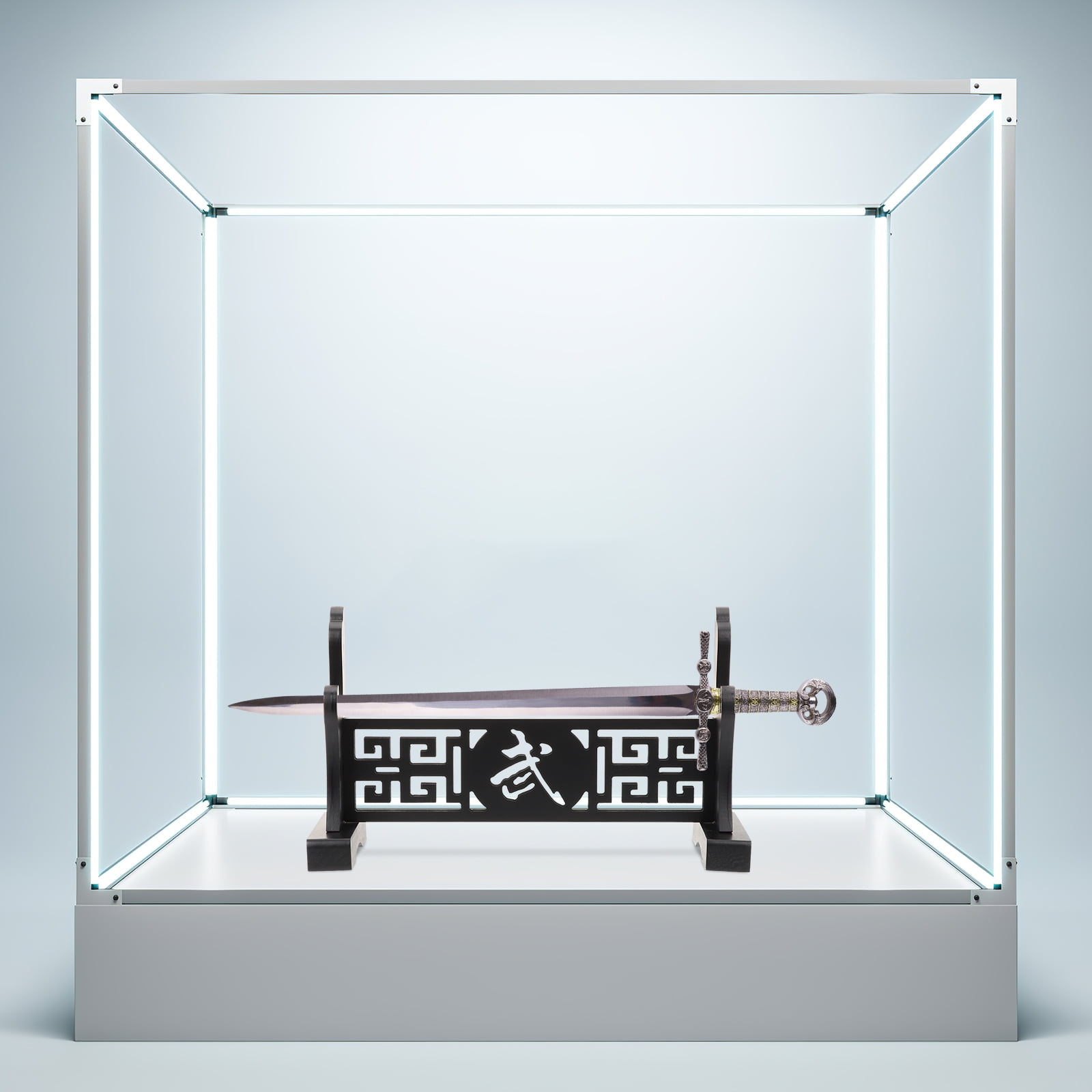 Worgeous Wooden Sword Display Stand Decorative Holder Rack for Swords ...