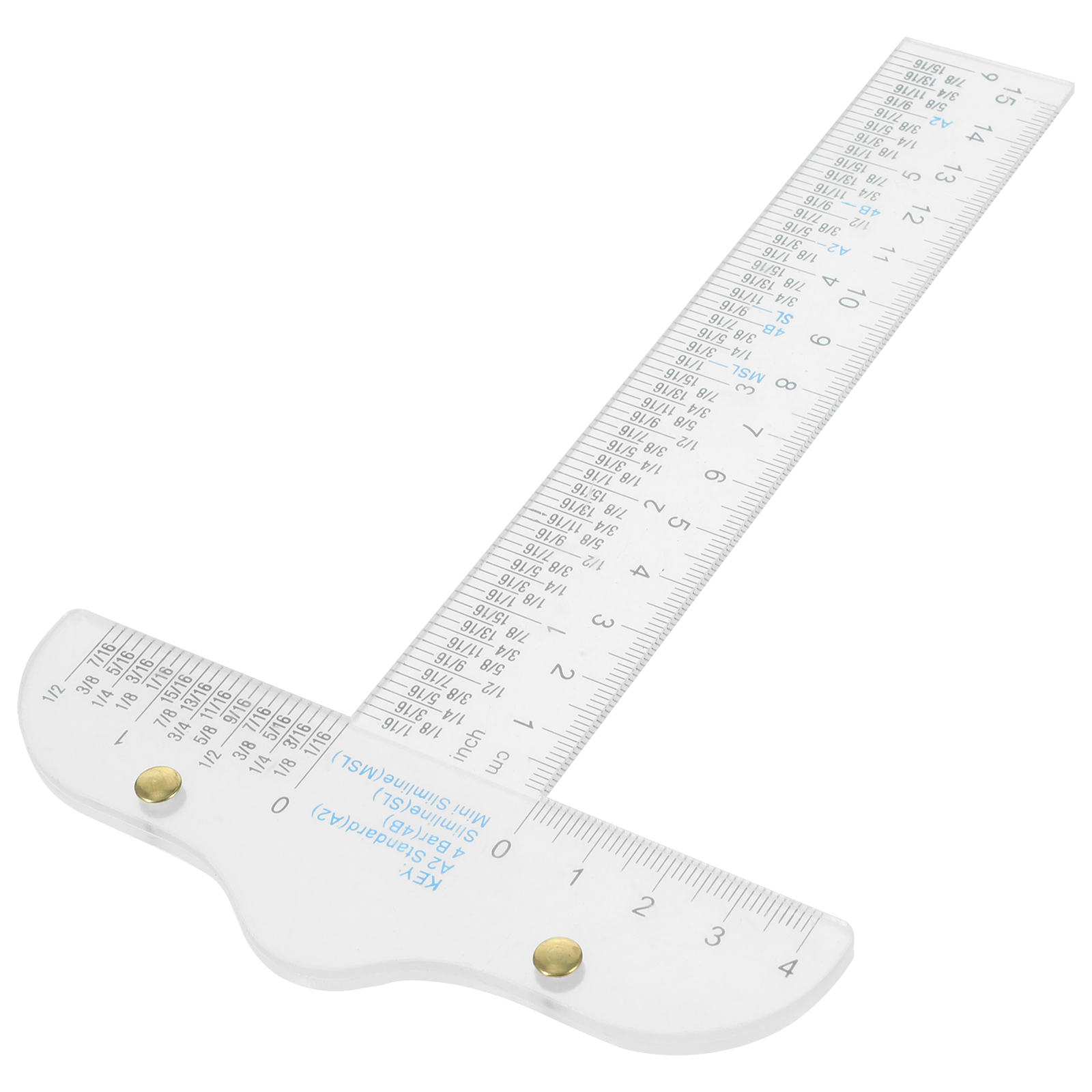 Worgeous T Shape Drafting Ruler Double Side Scale Ruler Transparent ...