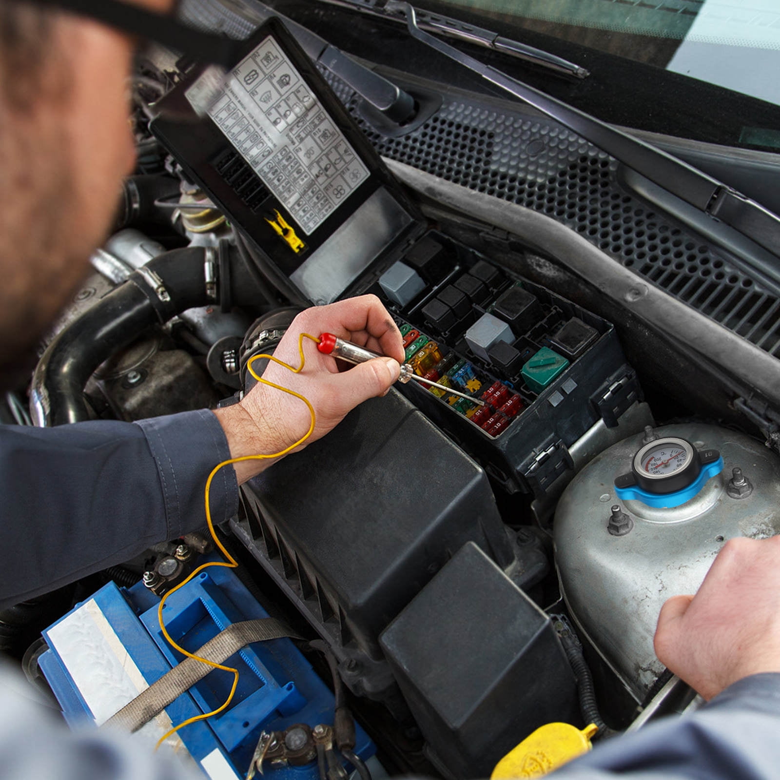 Worgeous External Temperature Gauge for Car Assorted Color 1Pack 2.6x1 ...