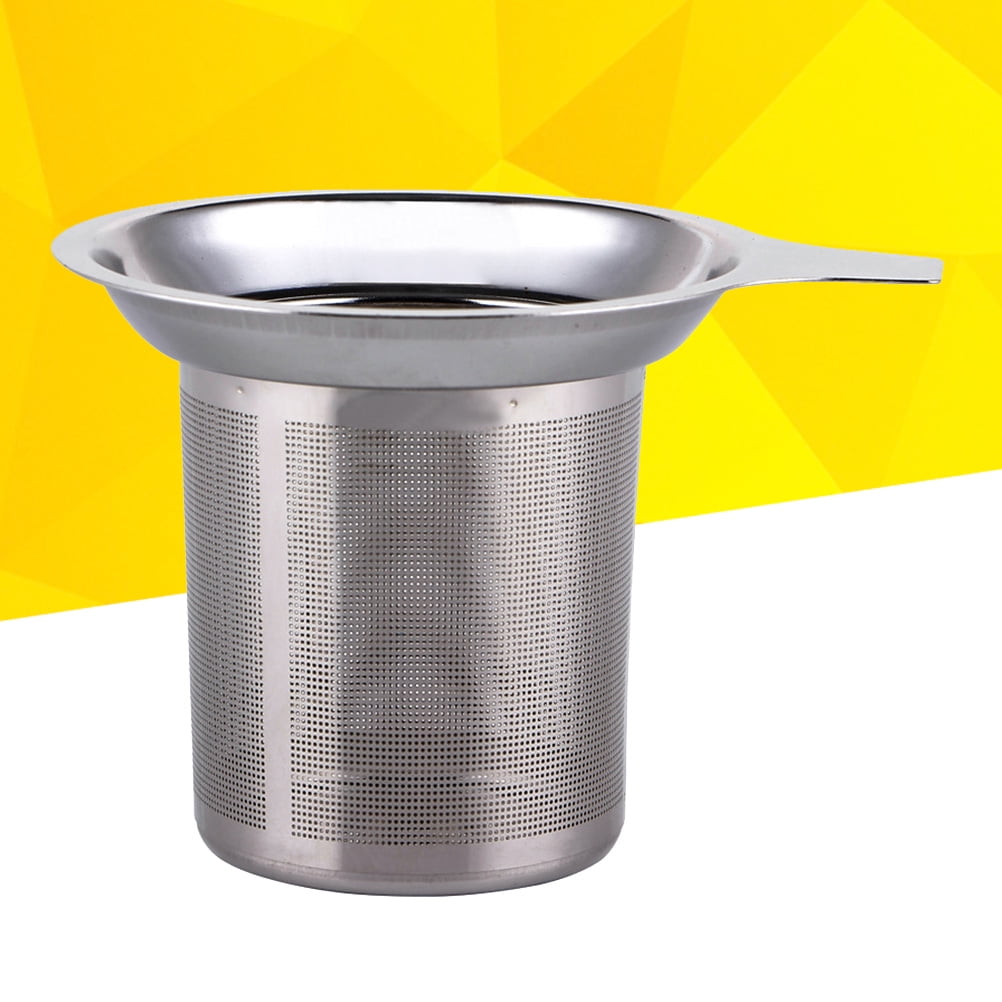 FONDOTIN Fine Tea Strainer Coffee and Tea Filter Basket Silver 1Pack ...