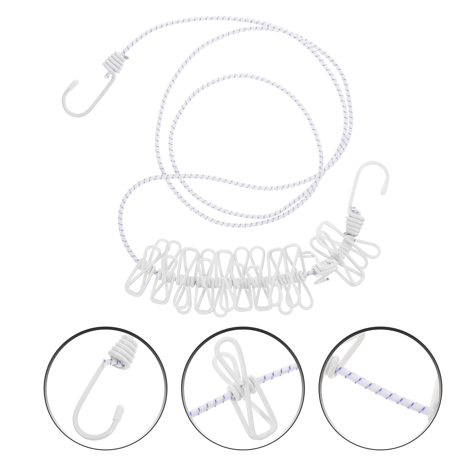 Worgeous Tent Fixing Rope Camping Accessories Washing Line Hooks Travel ...