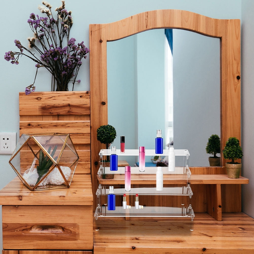 Milisten Tiered Shelf Acrylic Ladder Shelf Transparent 1Pcs - Walmart.com