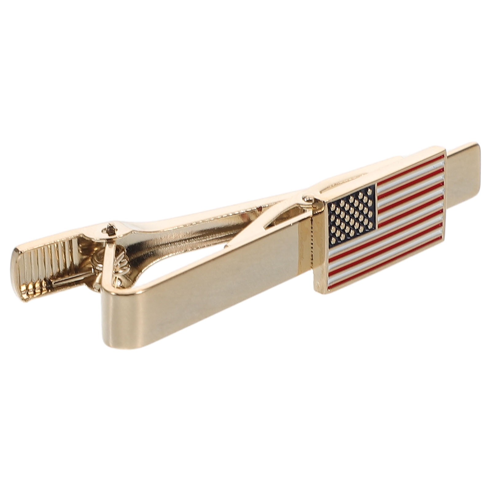 Worgeous Tie Clip Set For Men Gold American Flag Tie Bar Ideal For ...