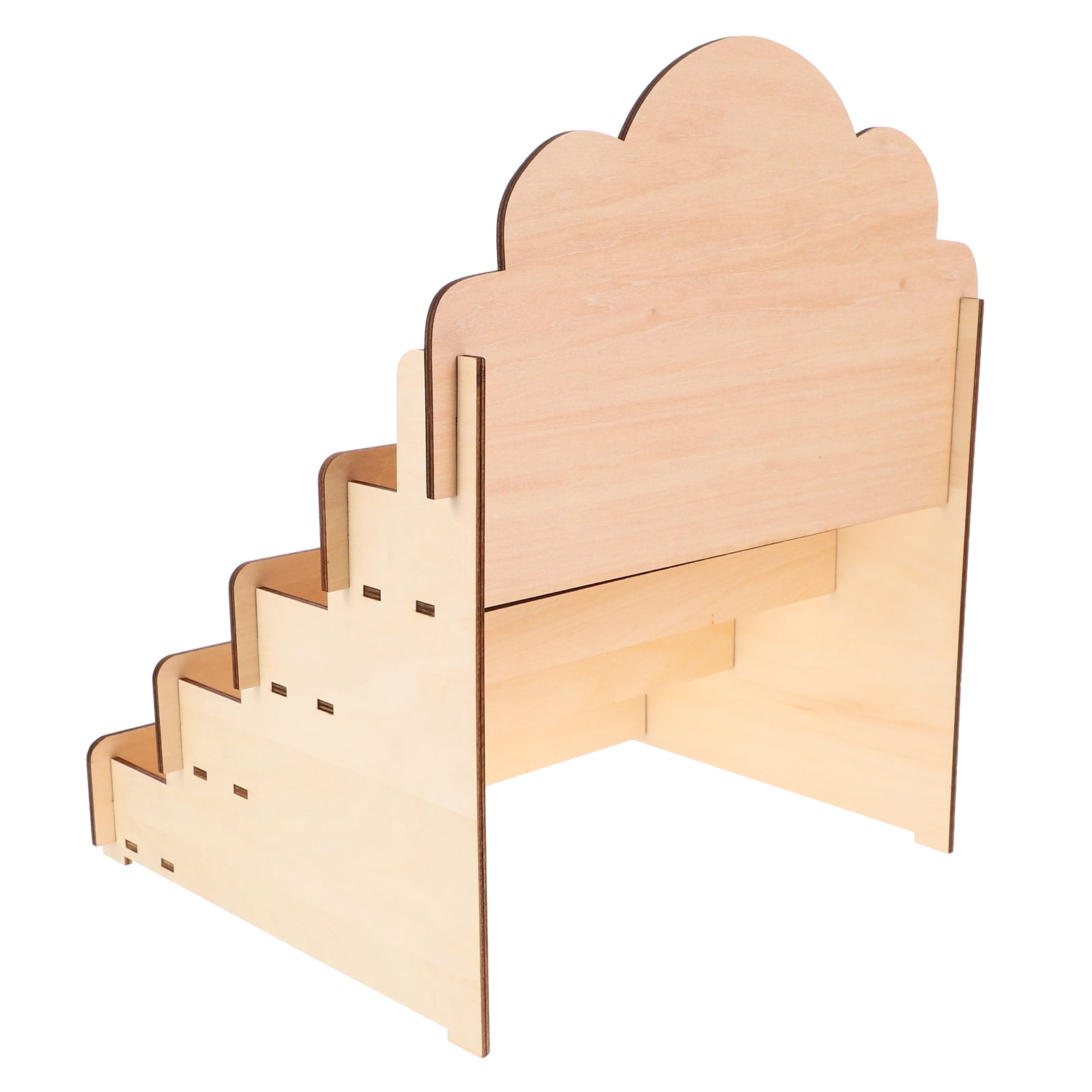 Worgeous Tiered Wooden Greeting Card Display Stand Portable Postcard ...