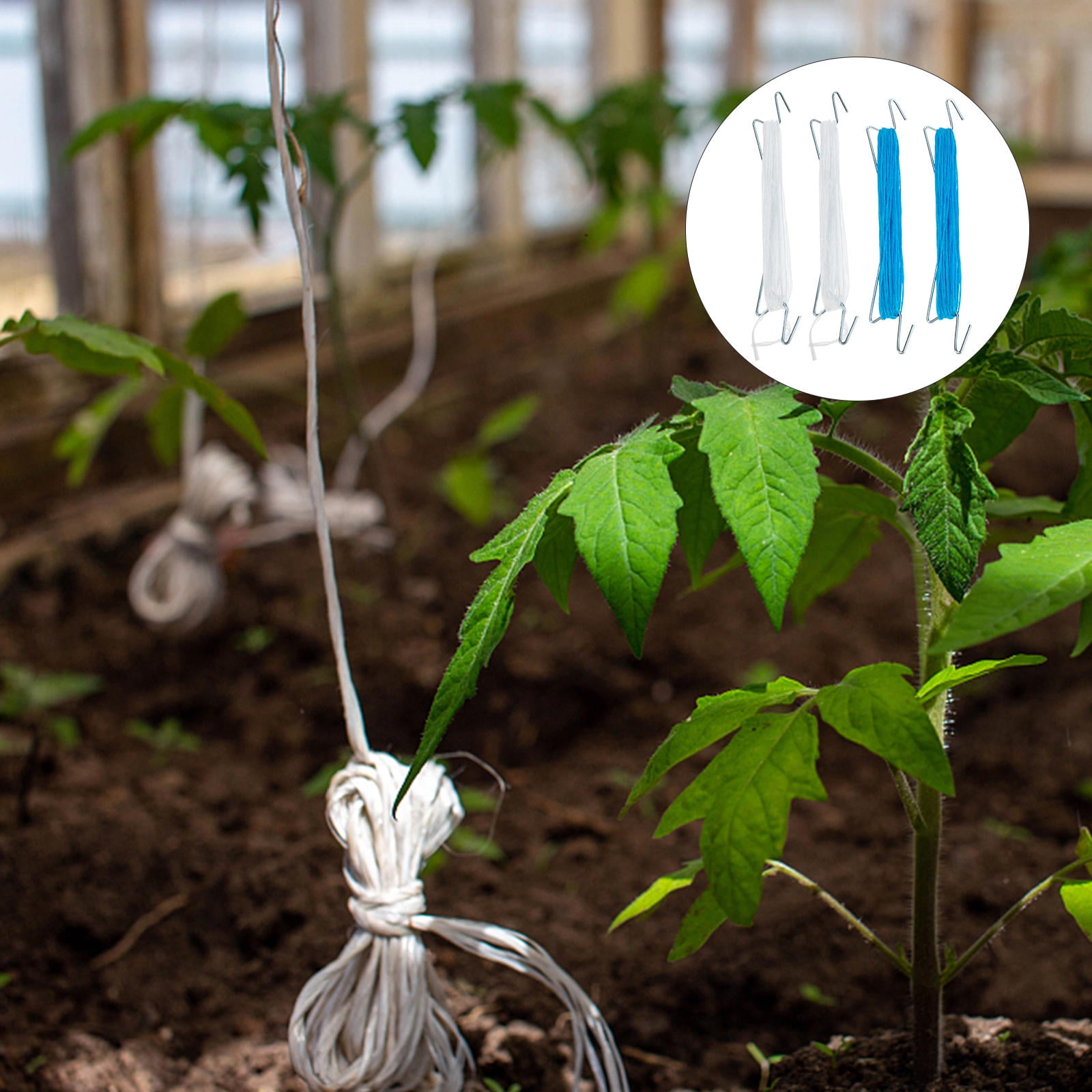 Worgeous Tomato Support Hooks with Nylon Rope and Iron for Garden Use ...