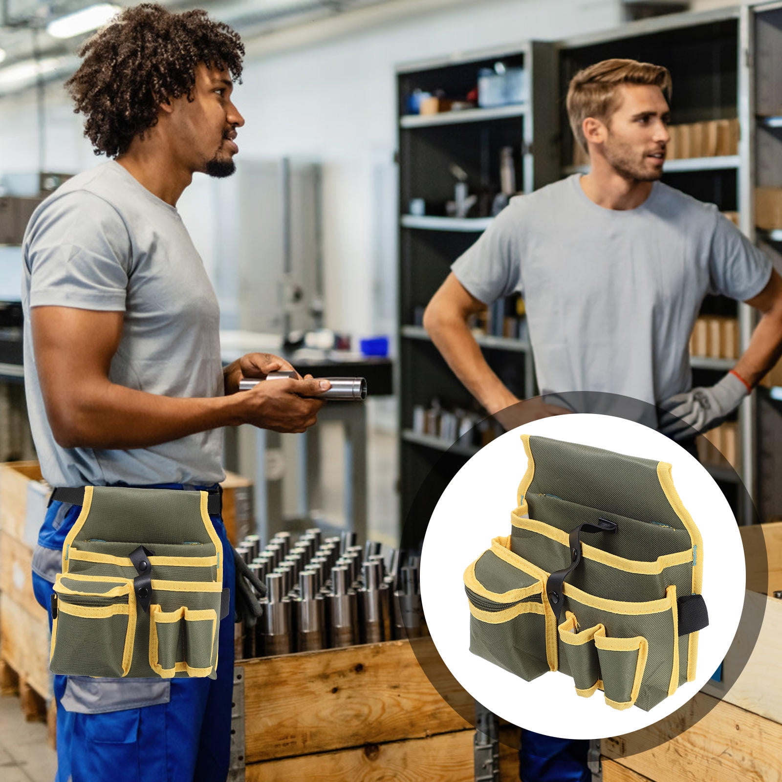 Worgeous Tool Kit Pouch Electrician Tool Bag Multifunctional -Resistant ...