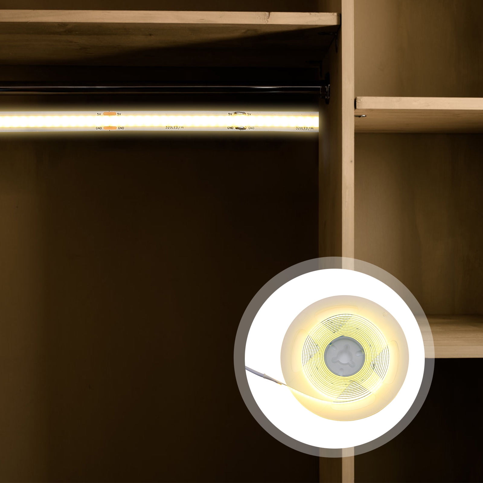 Worgeous Touch Control Strip Light with Adhesive Tape for Home Multi ...