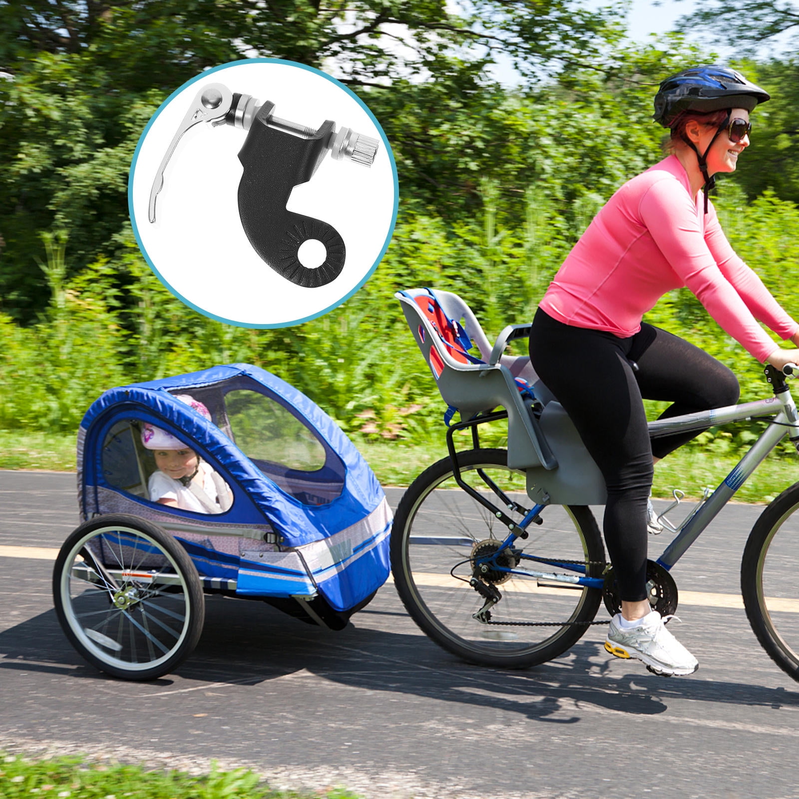 Worgeous Towing Hook Bike Trailer Adapter Attachment Coupler The Black ...