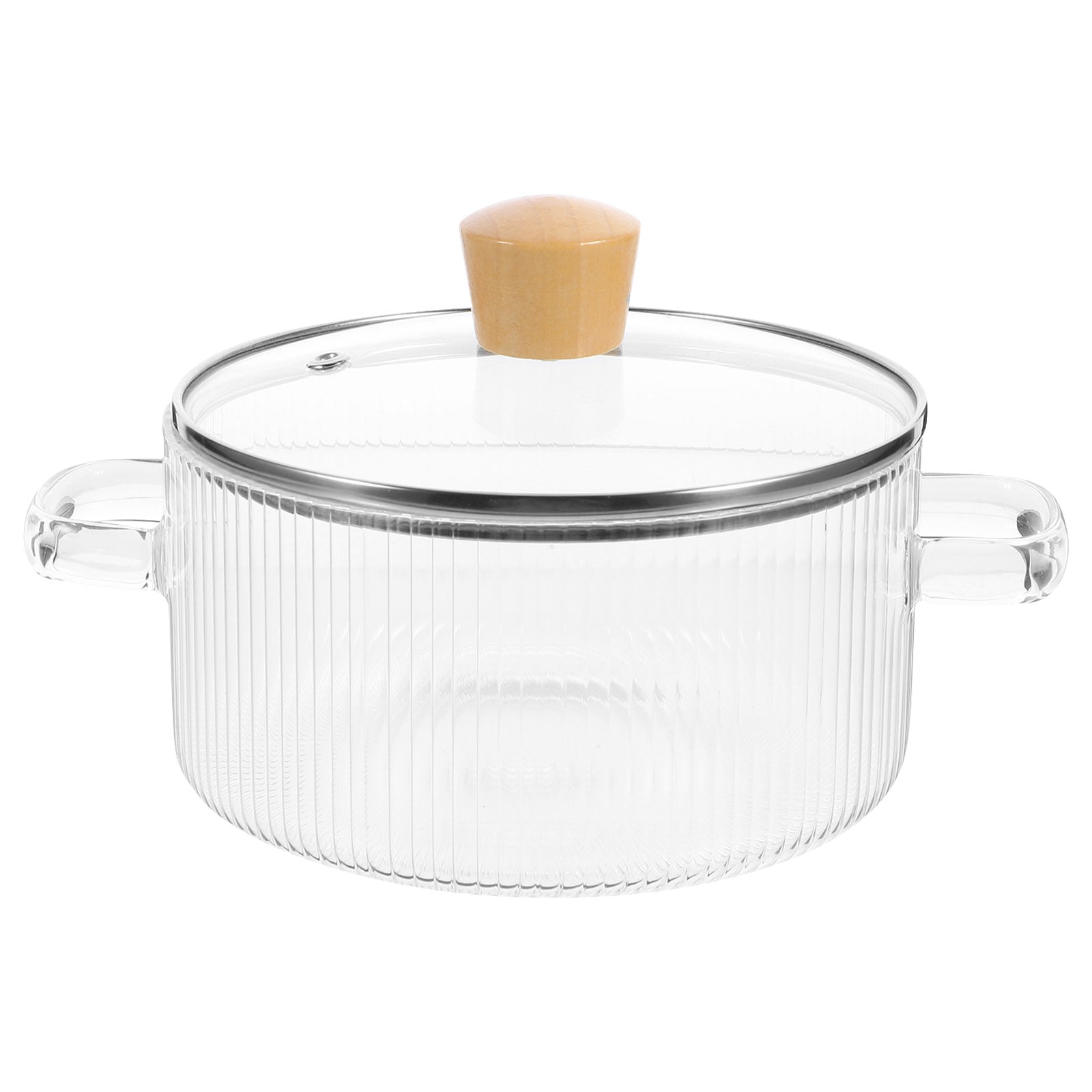 RENACLIPY Glass Saucepan Clear Cookware Even Heat Conduction High Temp ...