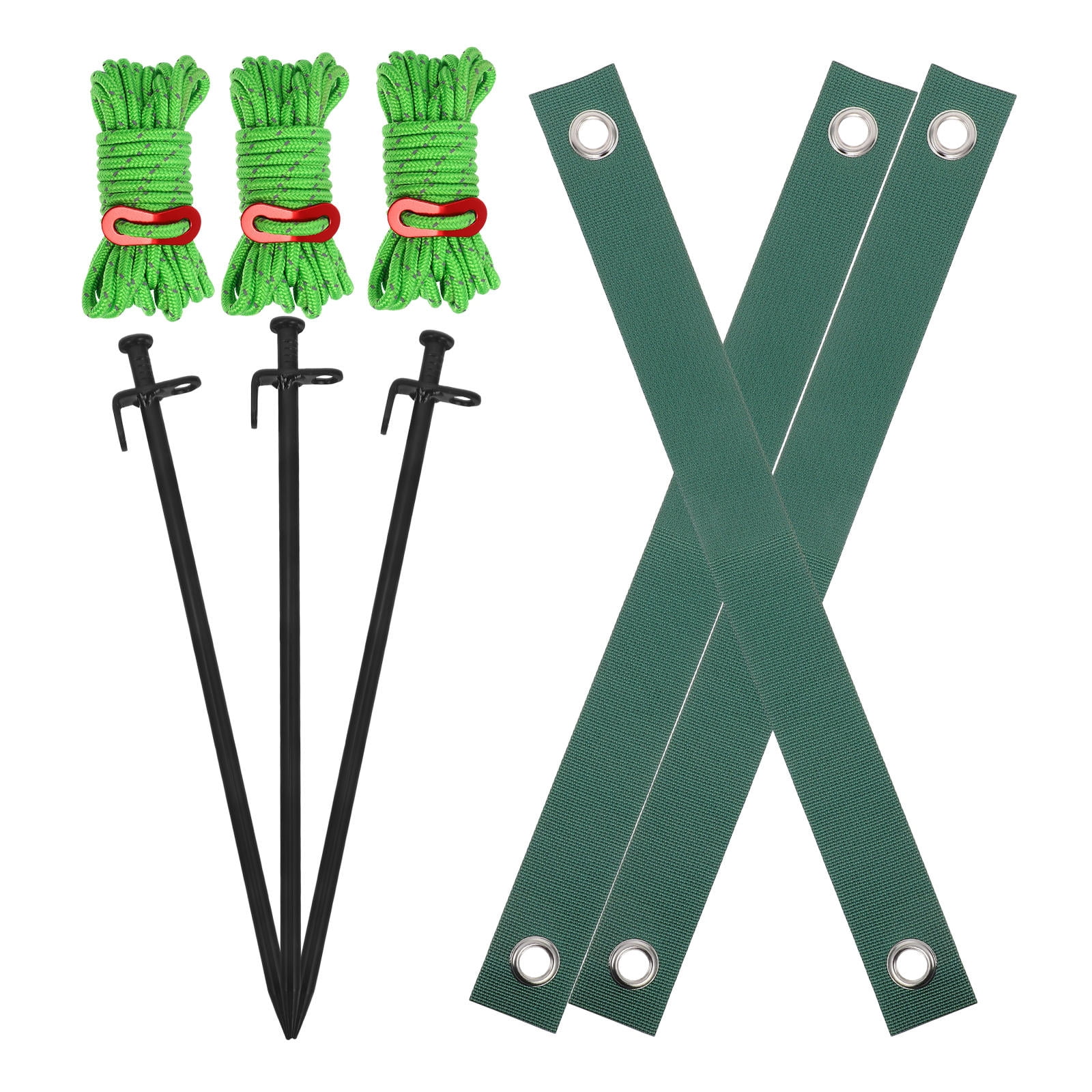 Worgeous Durable Tree Support Straps with Heavy Duty Iron Stakes and ...