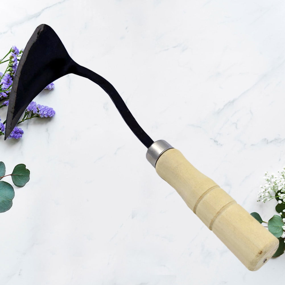 Worgeous Triangle Pointed Hoe with Comfortable Wood Handle for Garden ...