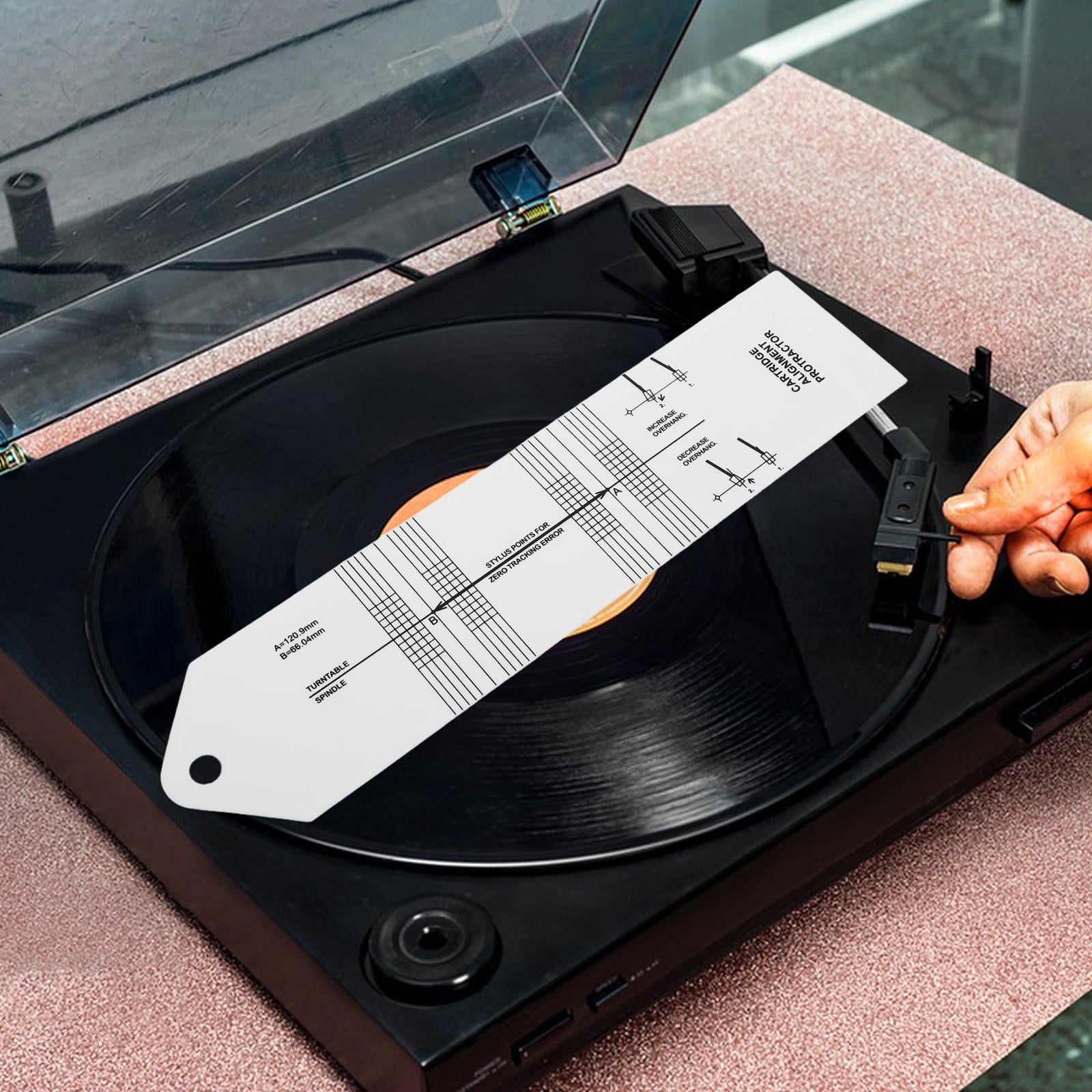 Worgeous Turntable Alignment Tool Vinyl Record Setup Gauge Phono ...