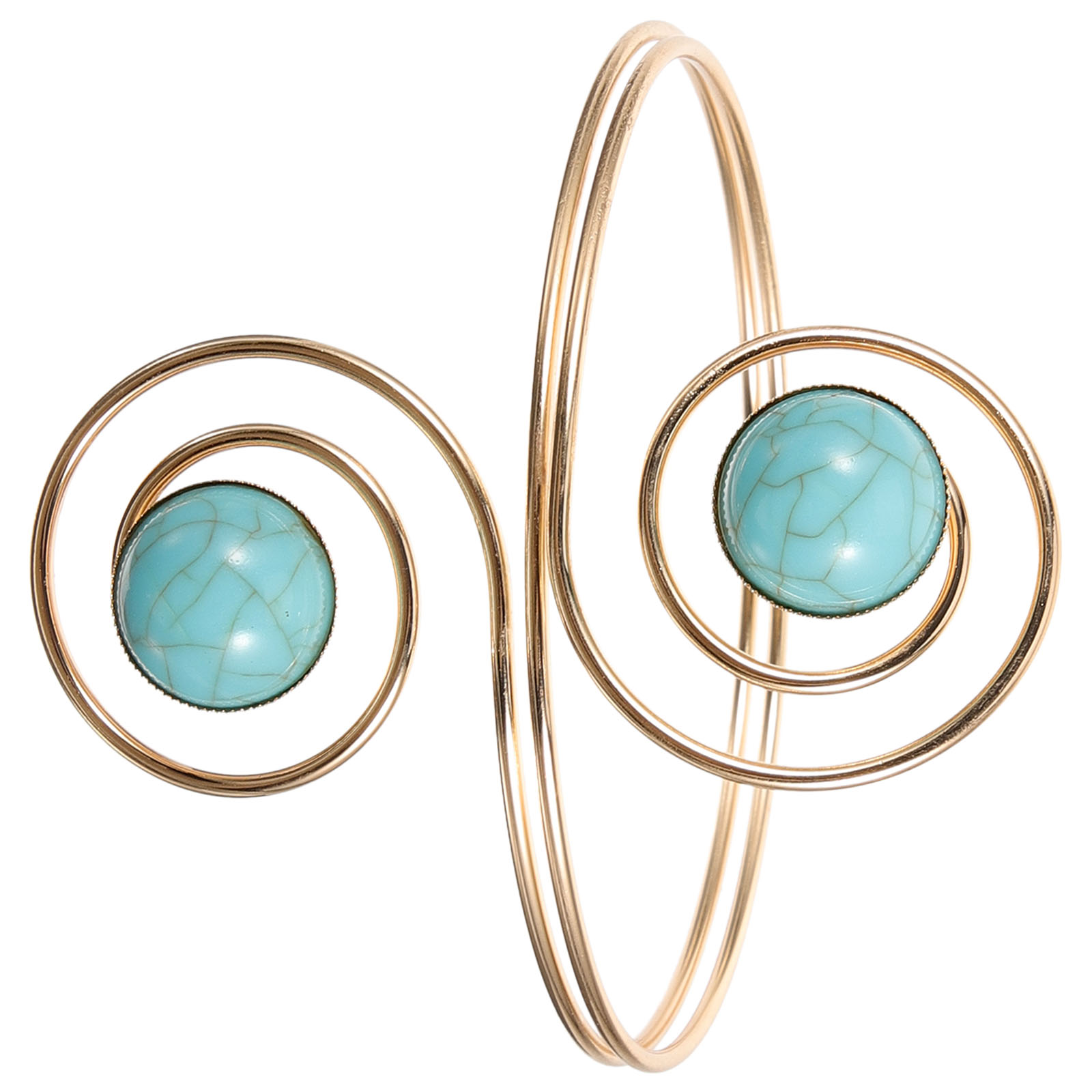 Worgeous Turquoise Adjustable Arm Cuff Bracelet for Women Comfortable and Stylish Upper Arm ...