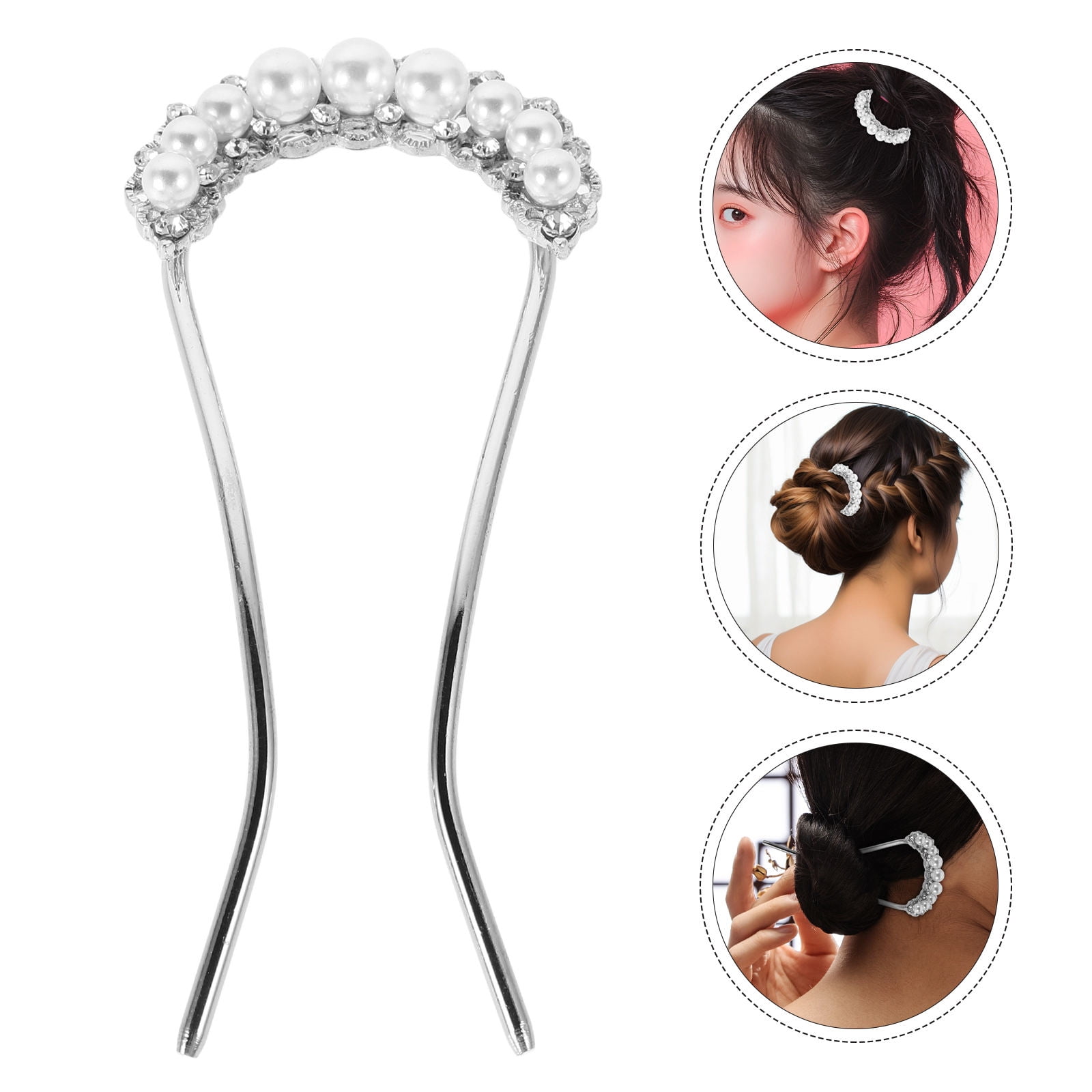 Worgeous U-Shaped Hair Forks With Pearls For Bridal Hair Accessories ...