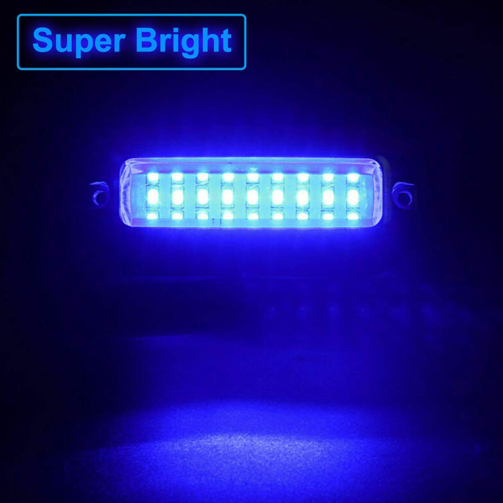 Worgeous Underwater Boat LED Lights for Marine Use with Stainless Steel Housing and ABS Black 27 ...