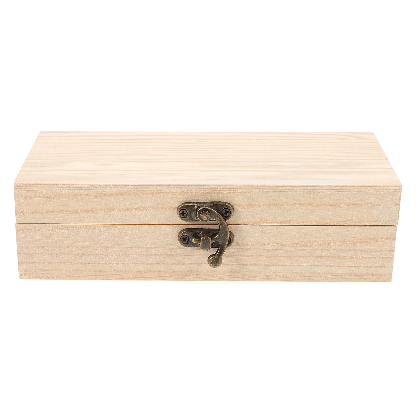Worgeous Unfinished Wood Craft Box Unfinished Wood With Clasp Jewelry ...