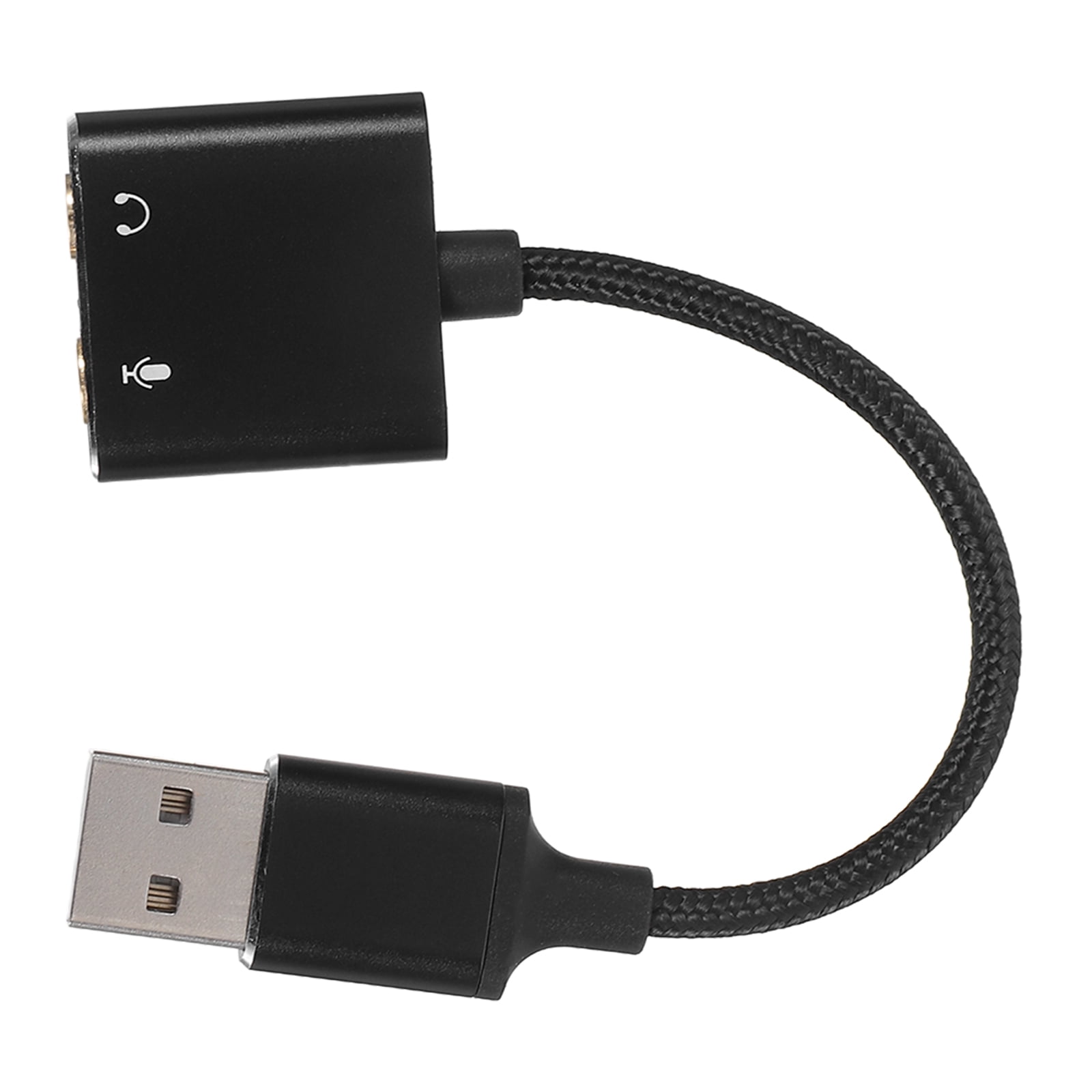 Worgeous Black Aluminium Alloy USB Sound Card Adapter with 1 Headphone ...