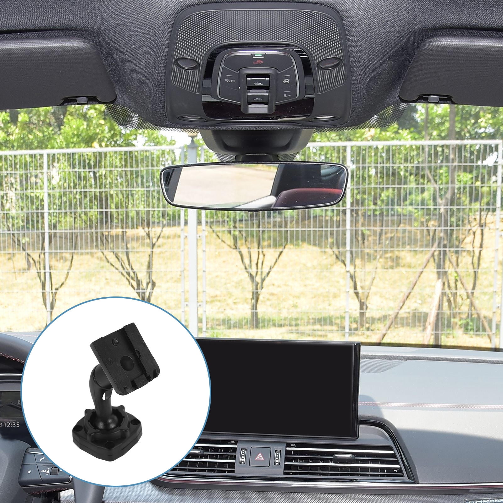 Worgeous Vehicle Driving Recorder Rear View Mirror Mount With Screws ...