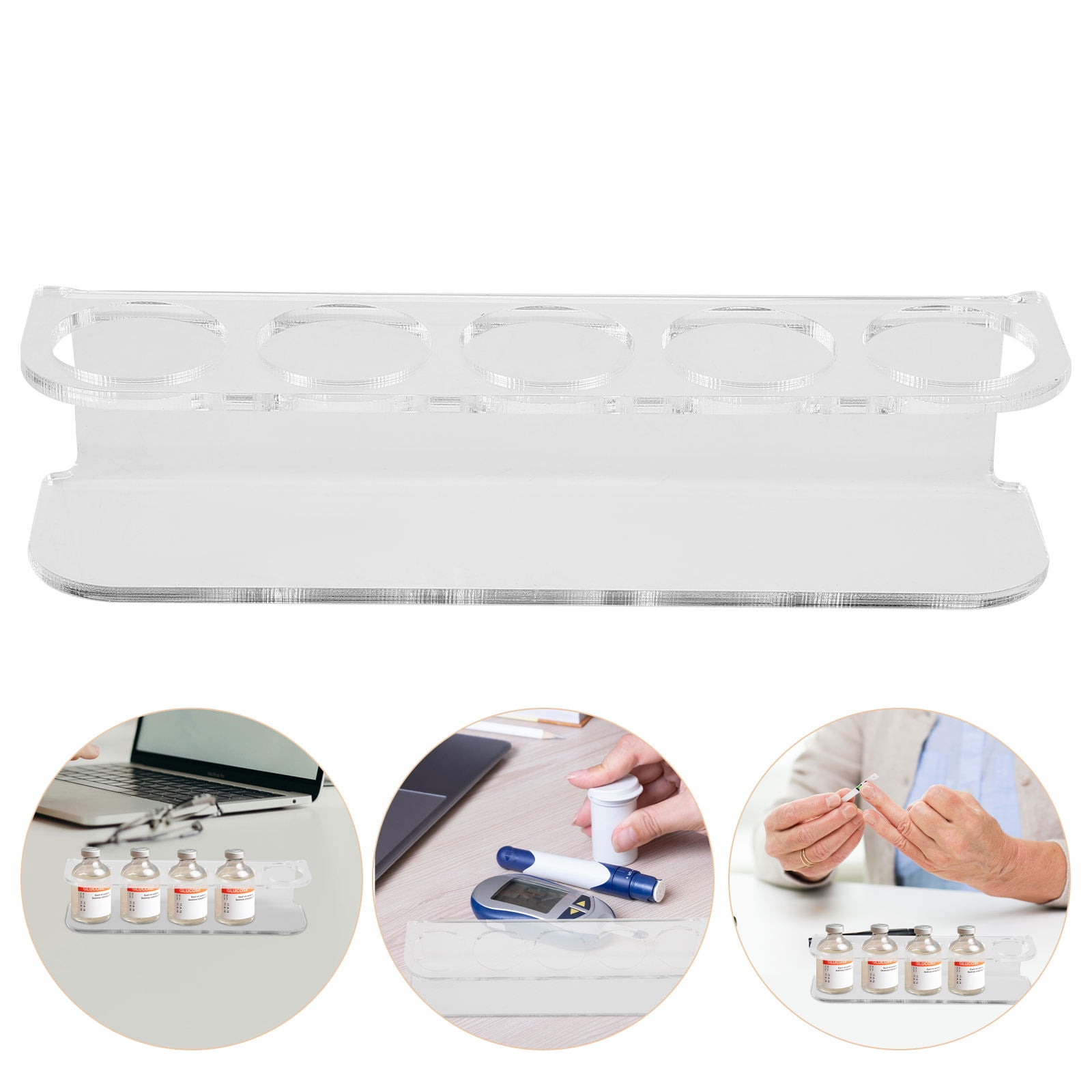 WHAMVOX Transparent Acrylic Vial Storage Rack for Home Multifunctional ...