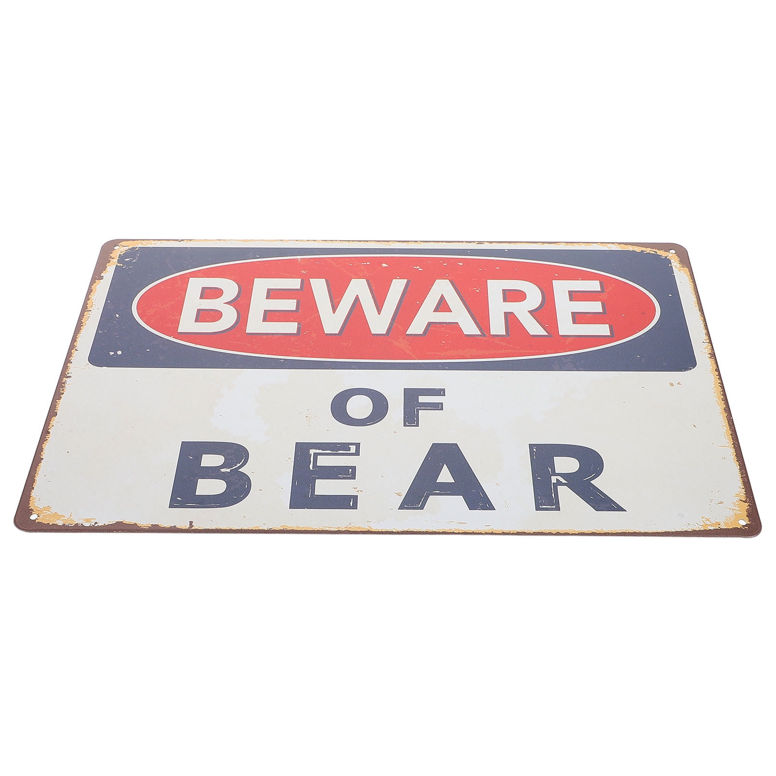 Worgeous Vintage Bear Warning Sign Bear Caution Sign Garden Yard Sign ...
