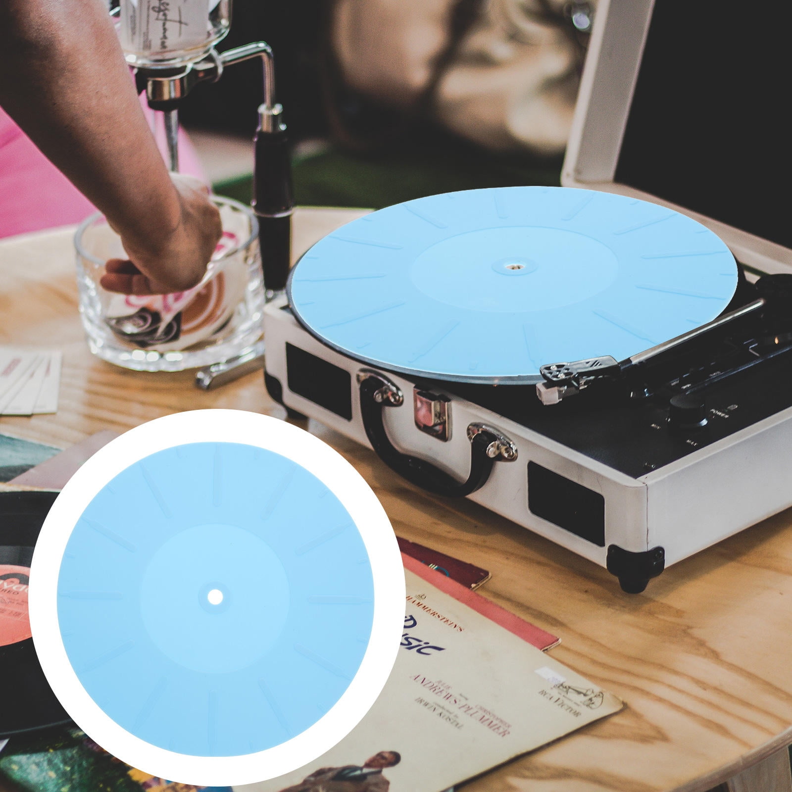 Worgeous Vinyl Recorder Mat Turntable Slipmat Silicone Anti-static ...