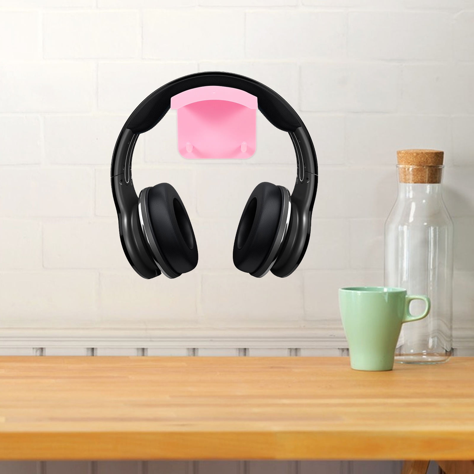 Worgeous Wall Mount Headphone Holder No-Hole Headphone Hook For Gaming ...