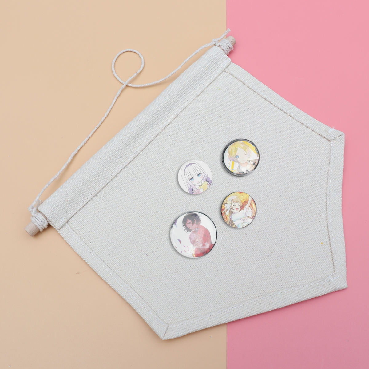 Raindrops Wall Hanging Pin Display Canvas Beige Children Room Decor ...