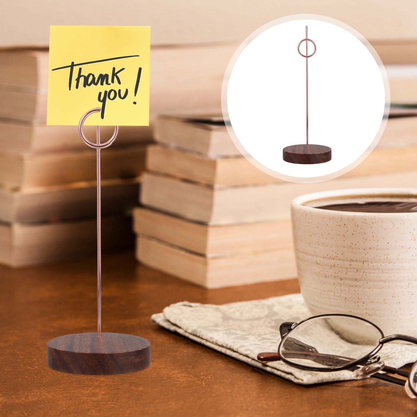 Worgeous Walnut Wood and Iron Memo Holder for Home Office Use Ideal for ...