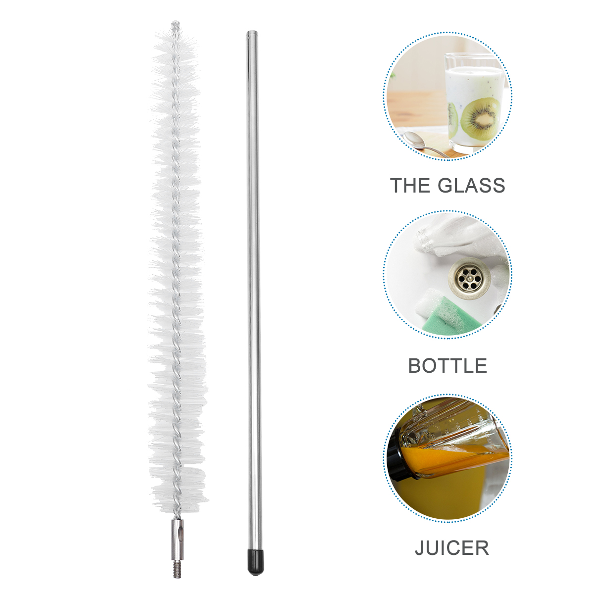 Worgeous Washing Machine Cleaning Brush with Stainless Steel Rod for ...