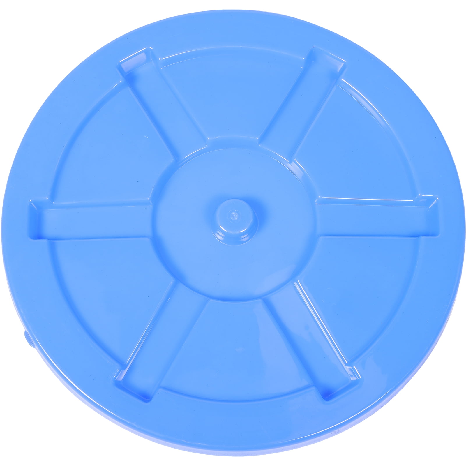 Worgeous Waste Bin Lid Garbage Trash Can Compactor Outdoors with Blue ...