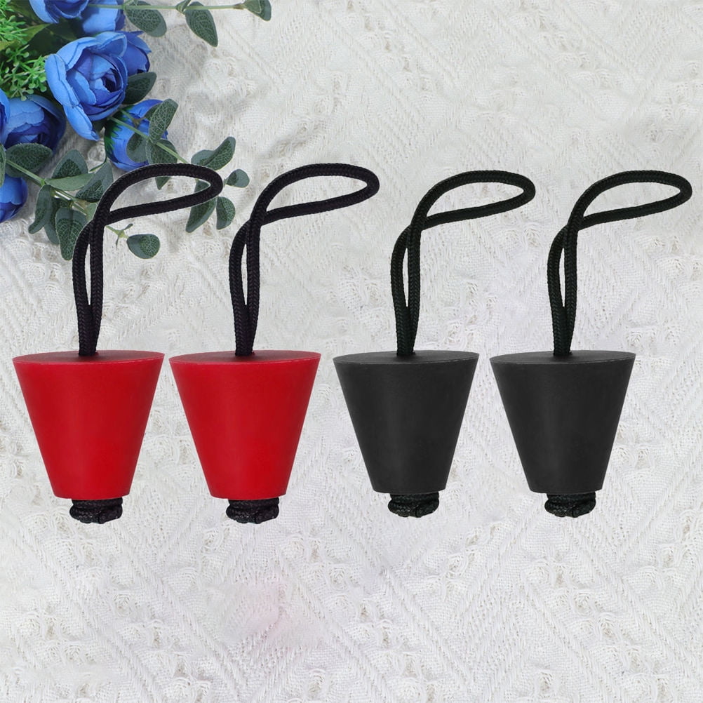 CIMAXIC Rubber Drain Stopper Boat Drain Plug Black Men Canoeing 4 Pcs ...