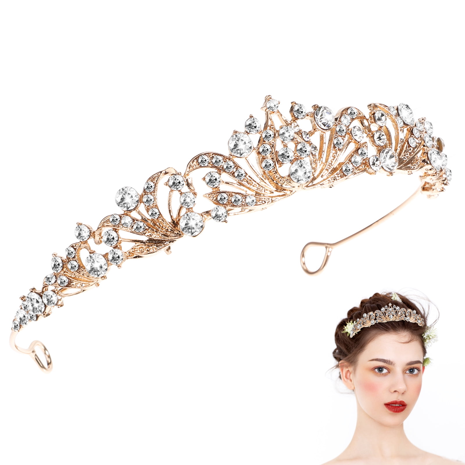 Worgeous Wedding Headpiece for Bride Bridal Crown Bridesmaid Miss ...