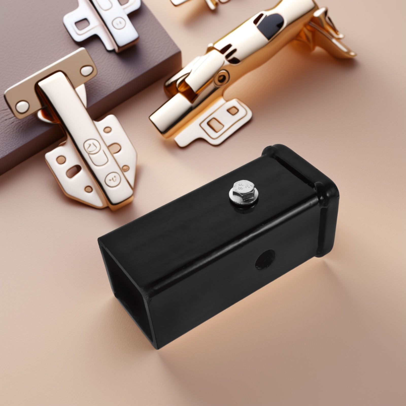 RENACLIPY Black Steel Welded Hitch Receiver, 1 Piece Trailer Hitch ...