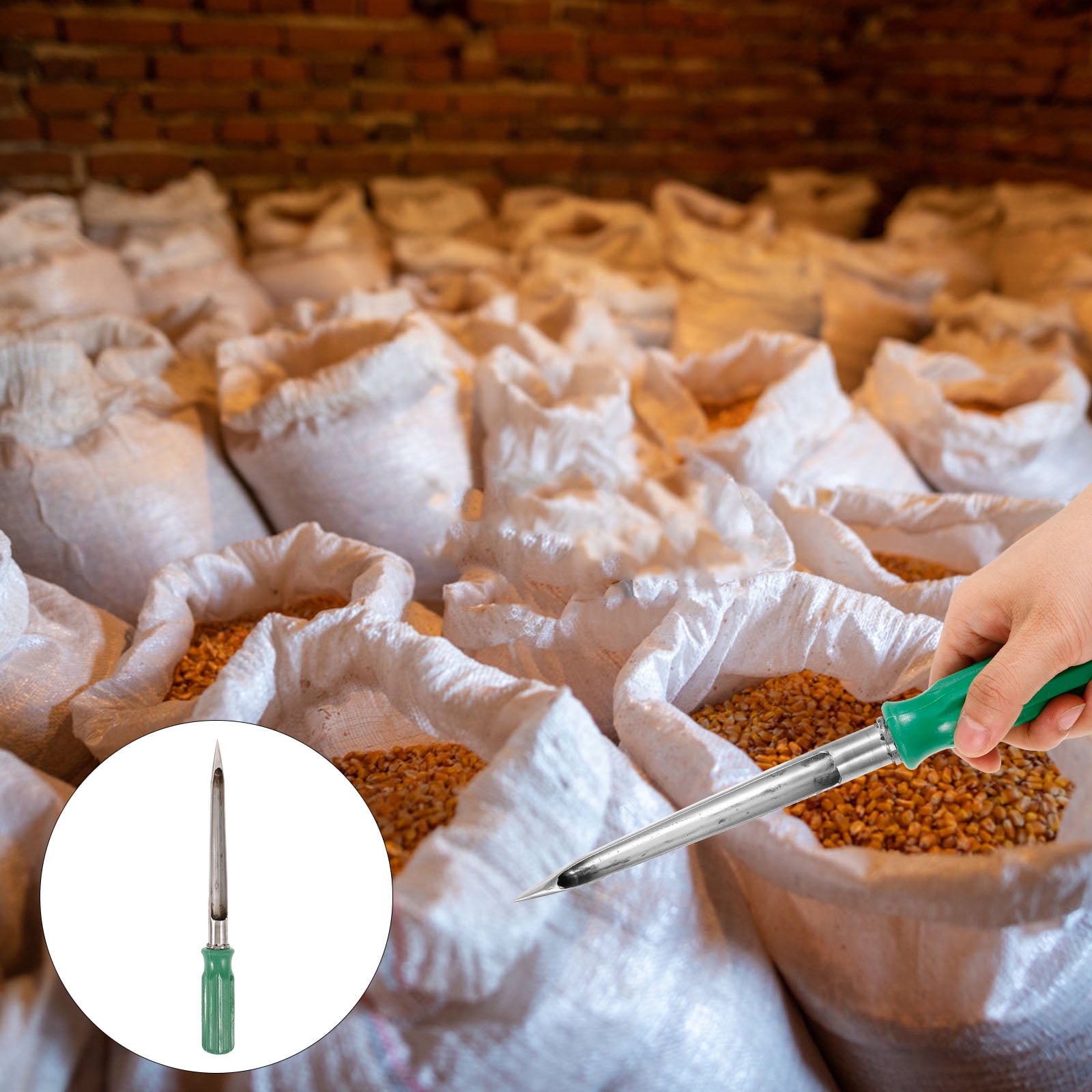 Worgeous Wheat Corn Grain Sampling Supply Metal Rice Sampler Cereal ...